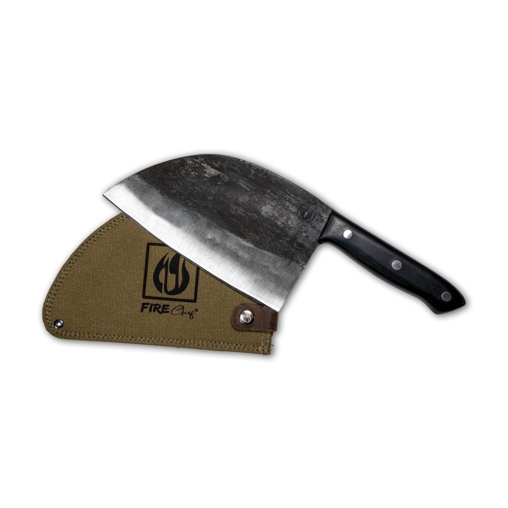 FireChef Serbian Cleaver With Sheath - Hand Forged Knives