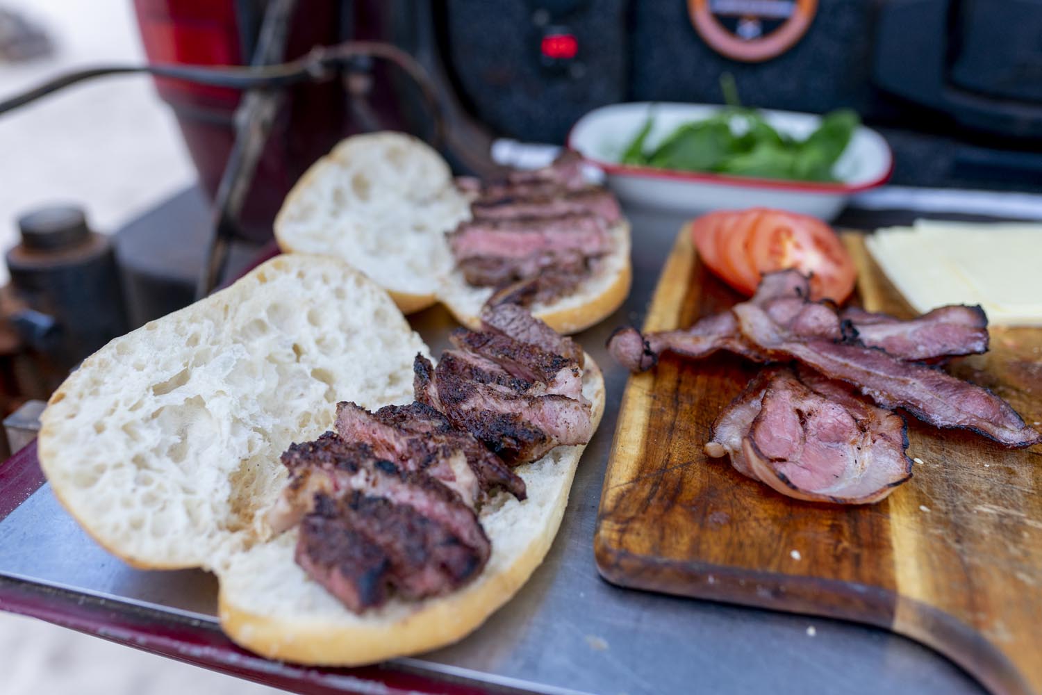 Steak Sandwich on Turkish or Sourdough Rolls - OZ Braai