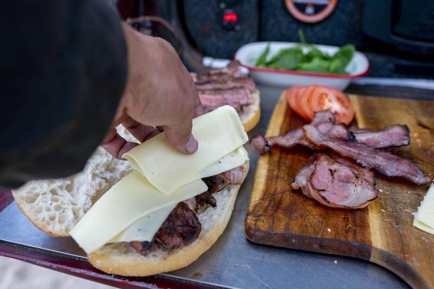 Steak Sandwich on Turkish or Sourdough Rolls - OZ Braai