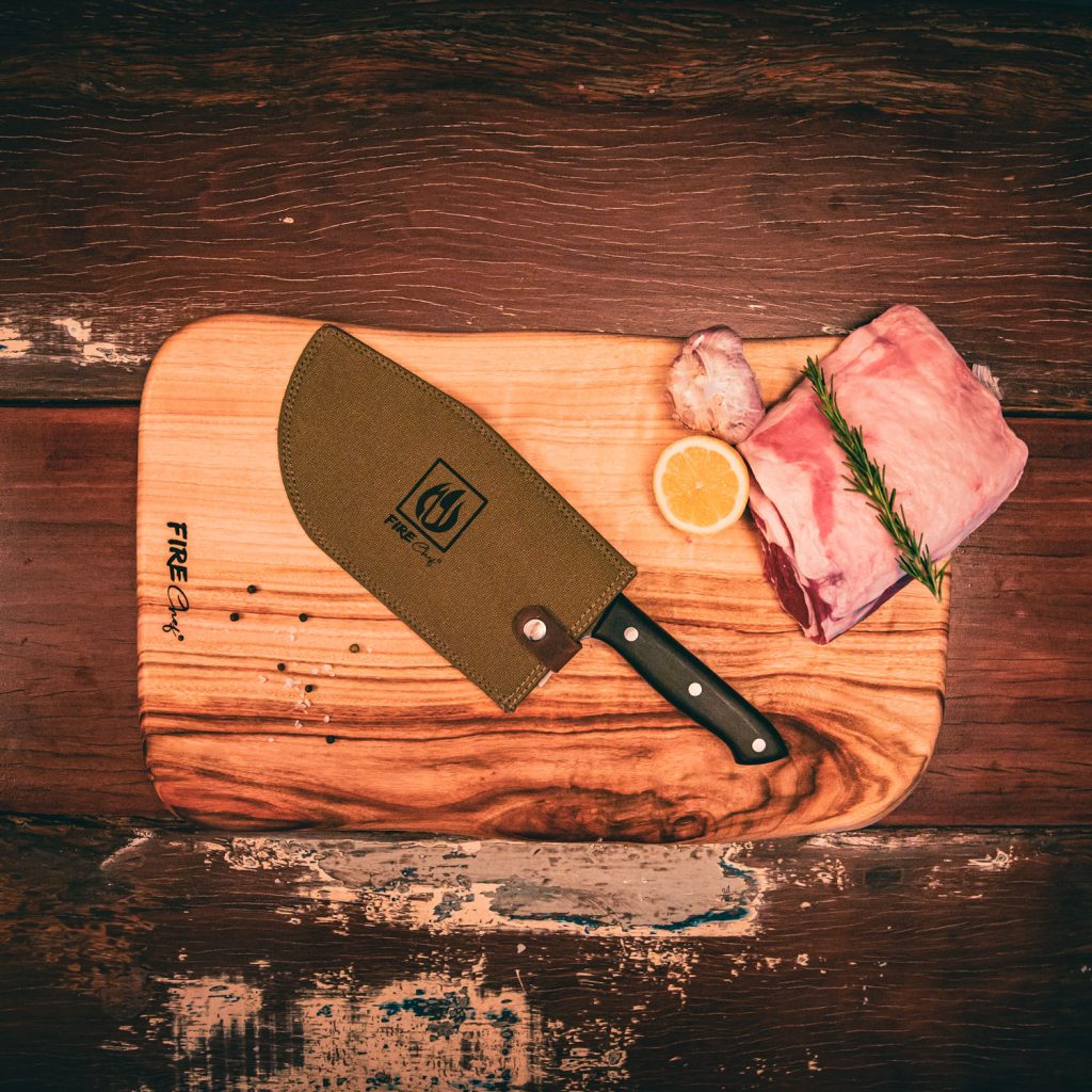 FireChef Chef's Machete With Sheath - Premium Hand Forged Knives