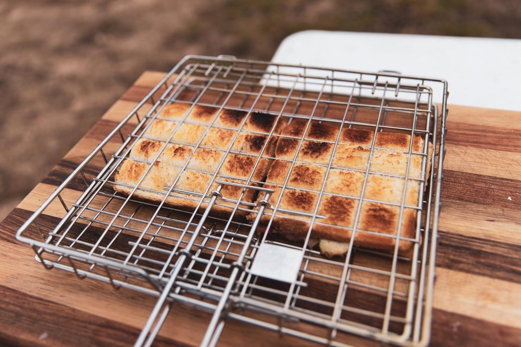 Bacon 肋 and Egg Breakfast Braaibroodjie 索 (Toastie) - OZ Braai