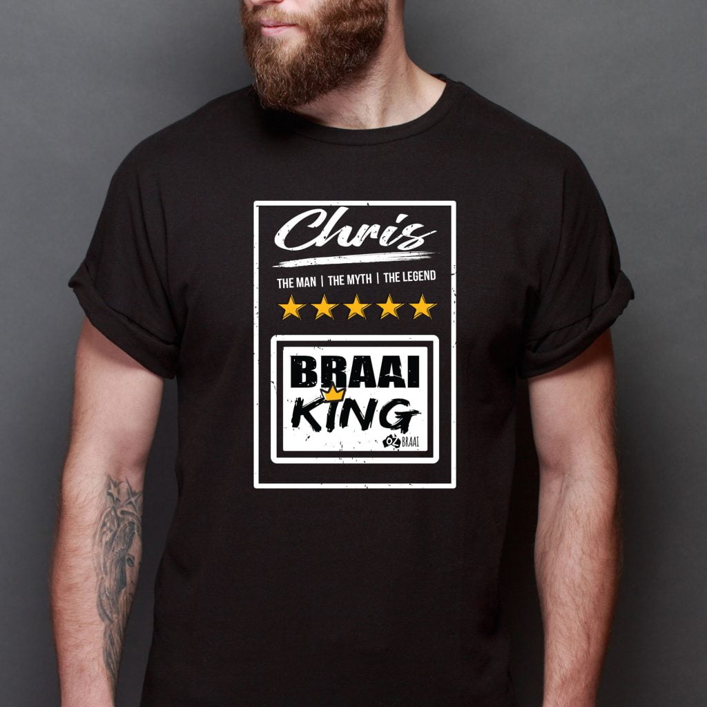 Braai King Customisable T-shirt - OZ Braai