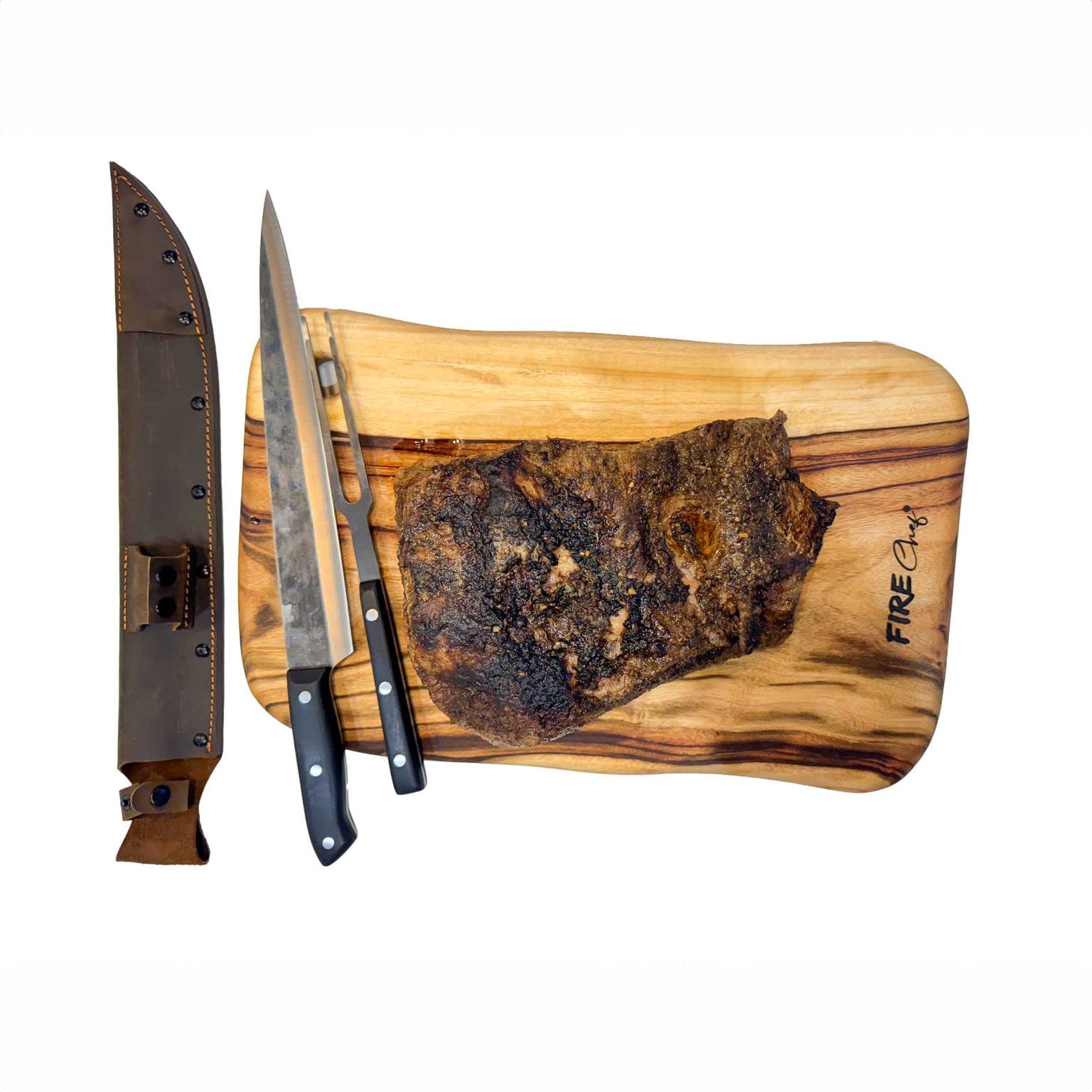 FireChef Carving Bundle – BBQ Meat Carving Knife & Fork | OZ Braai